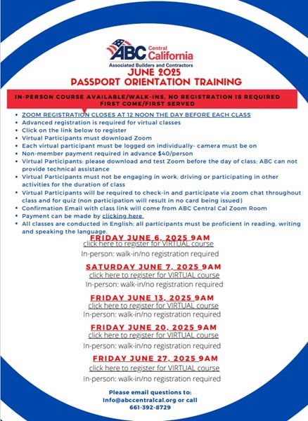 Passport Orientation Training VIRTUAL